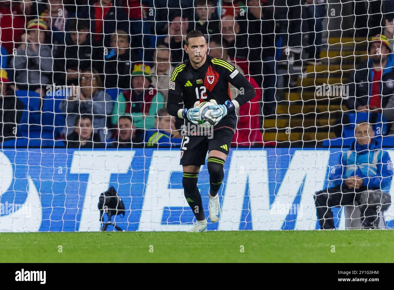 CARDIFF, WALES - 06 SEPTEMBER 2024: Wales' goalkeeper Danny Ward during ...
