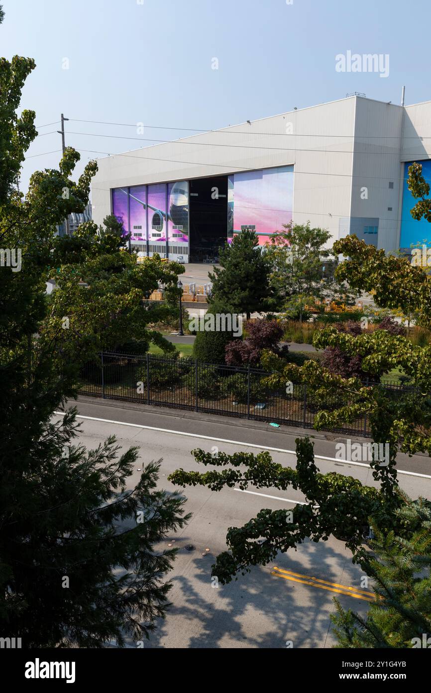 Renton, Washington, USA. 6th September, 2024. Elevated view of the ...