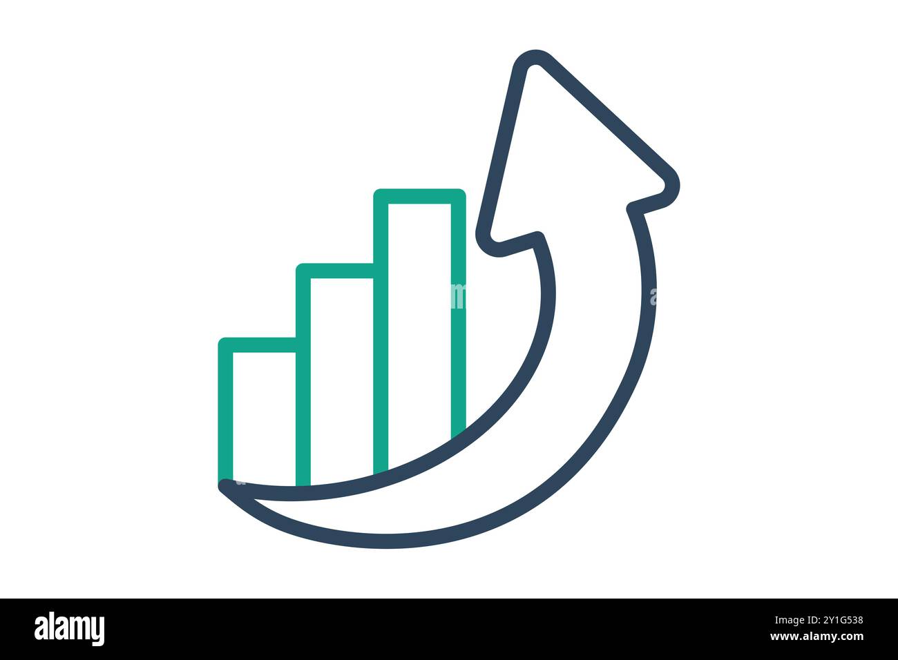 Trends icon. line icon style. chart with up arrow. icon related to SWOT ...