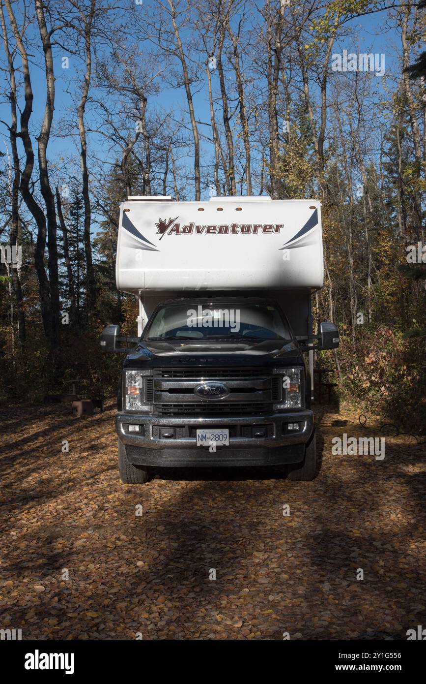 Campervan in Marten campground in Lesser Slave Lake Provincial Park in ...