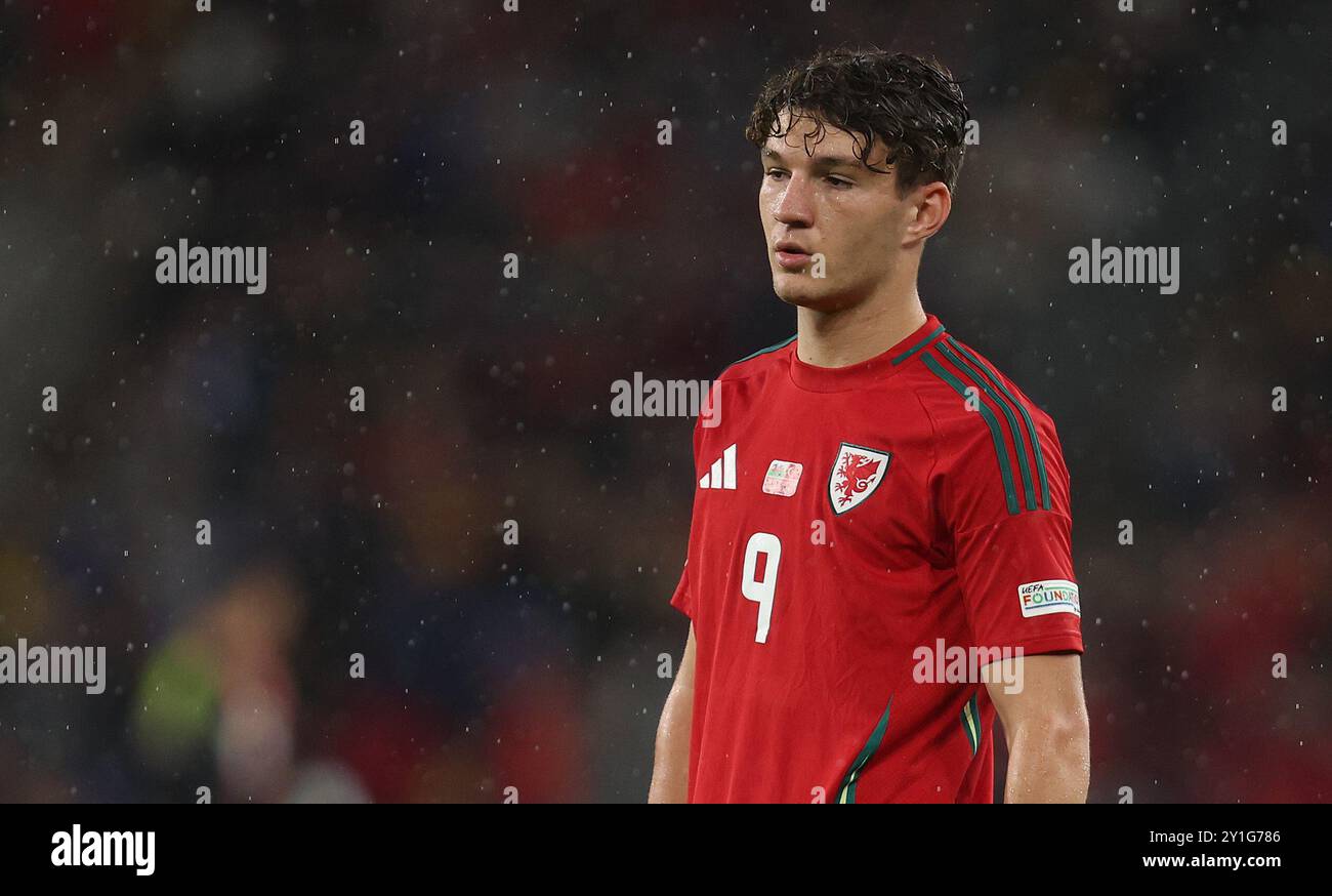 CARDIFF, WALES - 06 SEPTEMBER 2024: Wales' Lewis Koumas during the ...