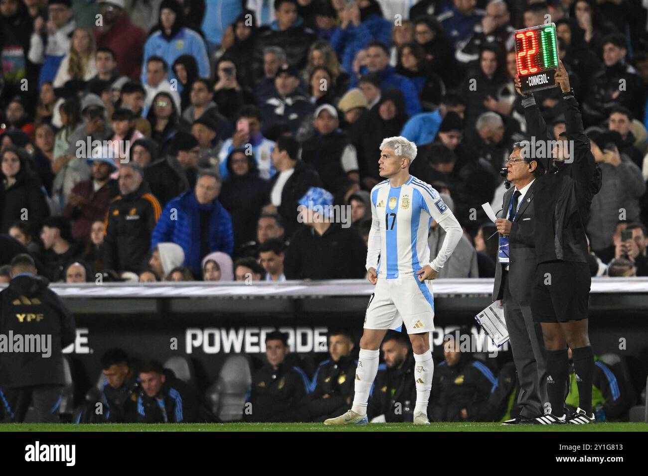 BUENOS AIRES, ARGENTINA - SEPTEMBER 05: Alejandro Garnacho of Argentina ...