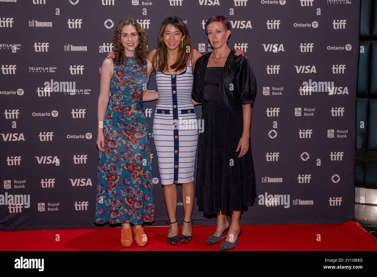 (L to R) Emma D. Miller, Elizabeth Lo and Charlotte Munch Bengtsen ...