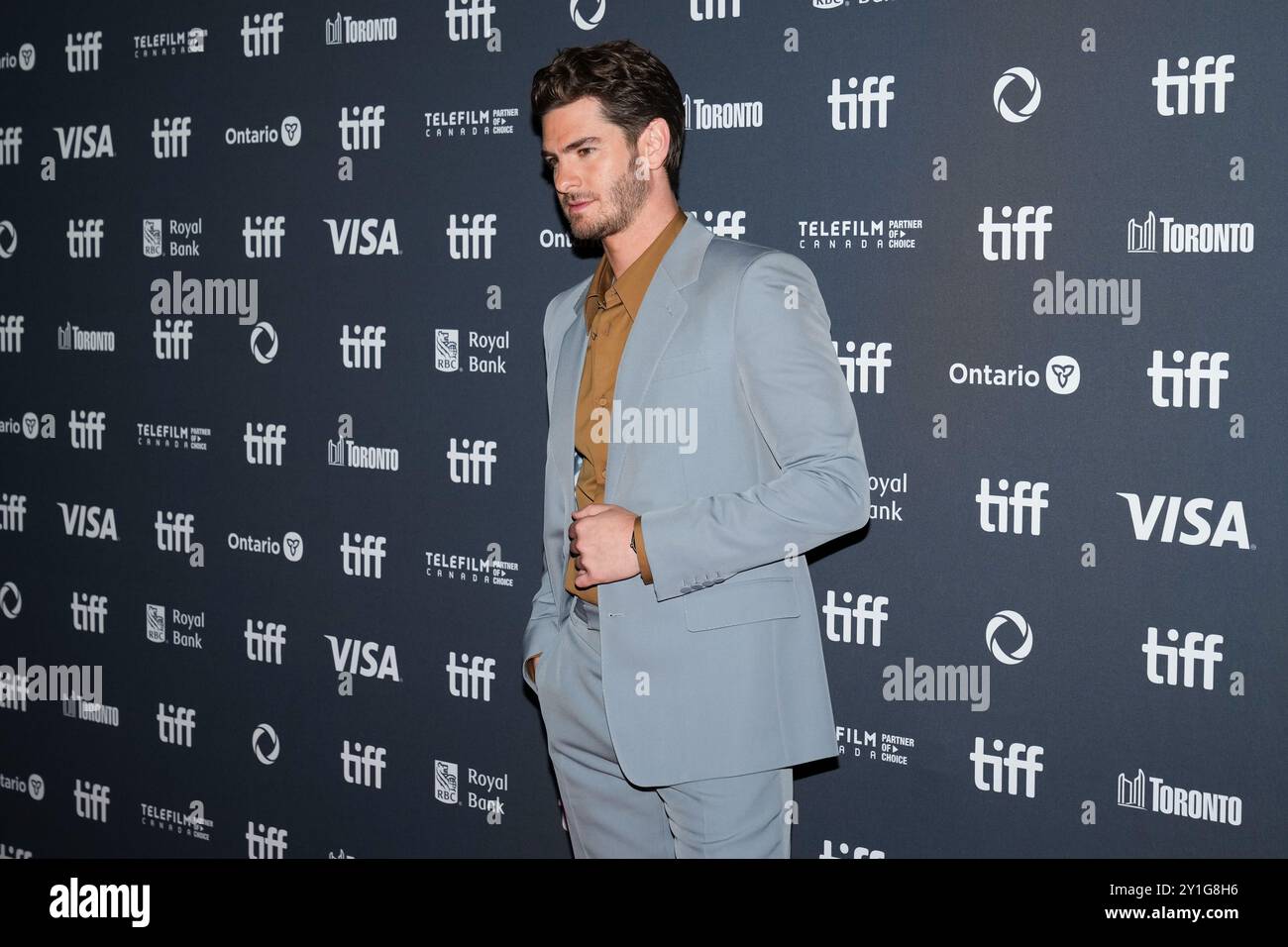 Andrew Garfield attends the premiere of “We Live in Time” during the ...