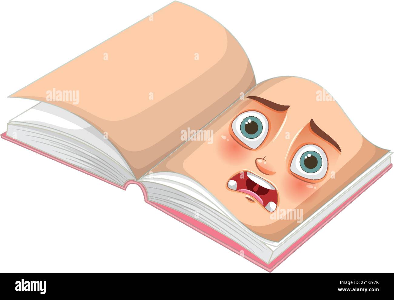 Open book with a worried face Stock Vector Image & Art - Alamy
