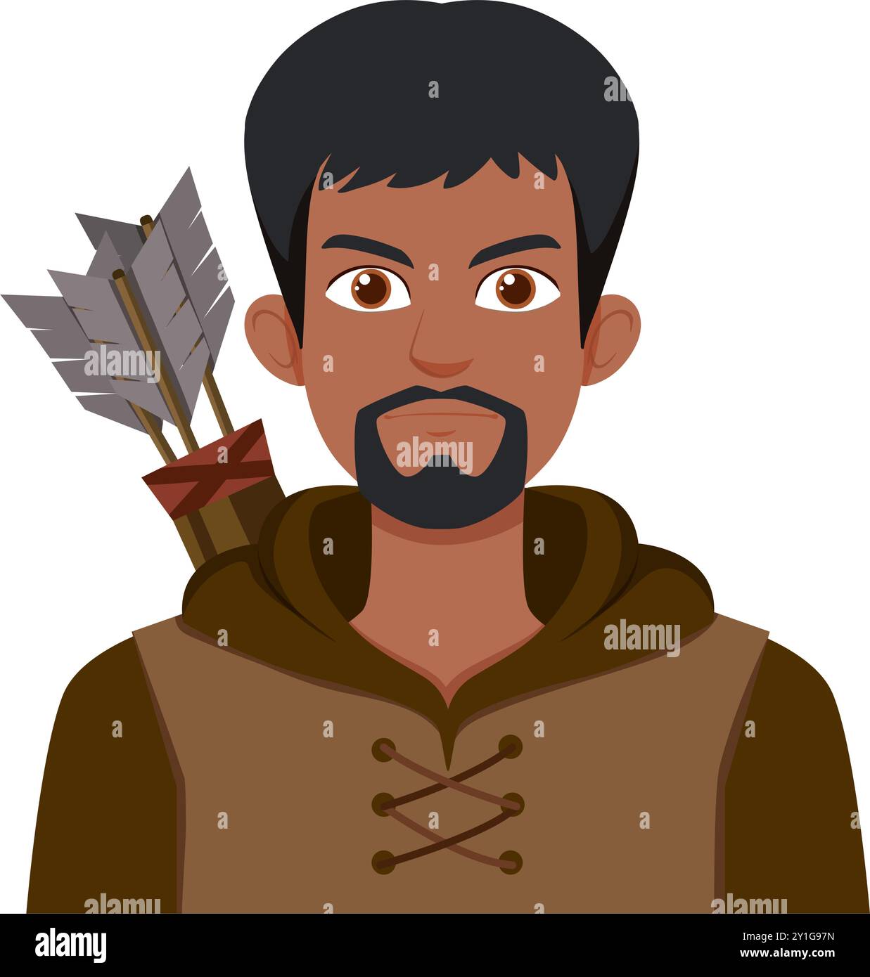 Illustration of a medieval archer character Stock Vector Image & Art ...