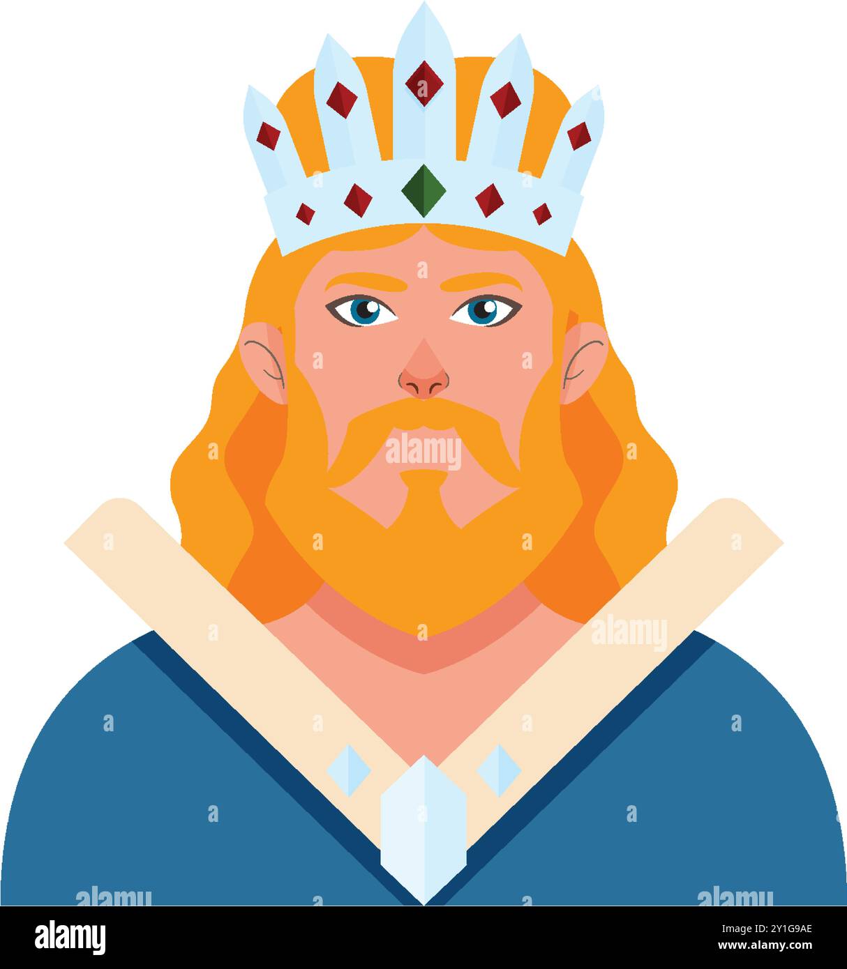 A king wearing a jeweled crown Stock Vector Image & Art - Alamy