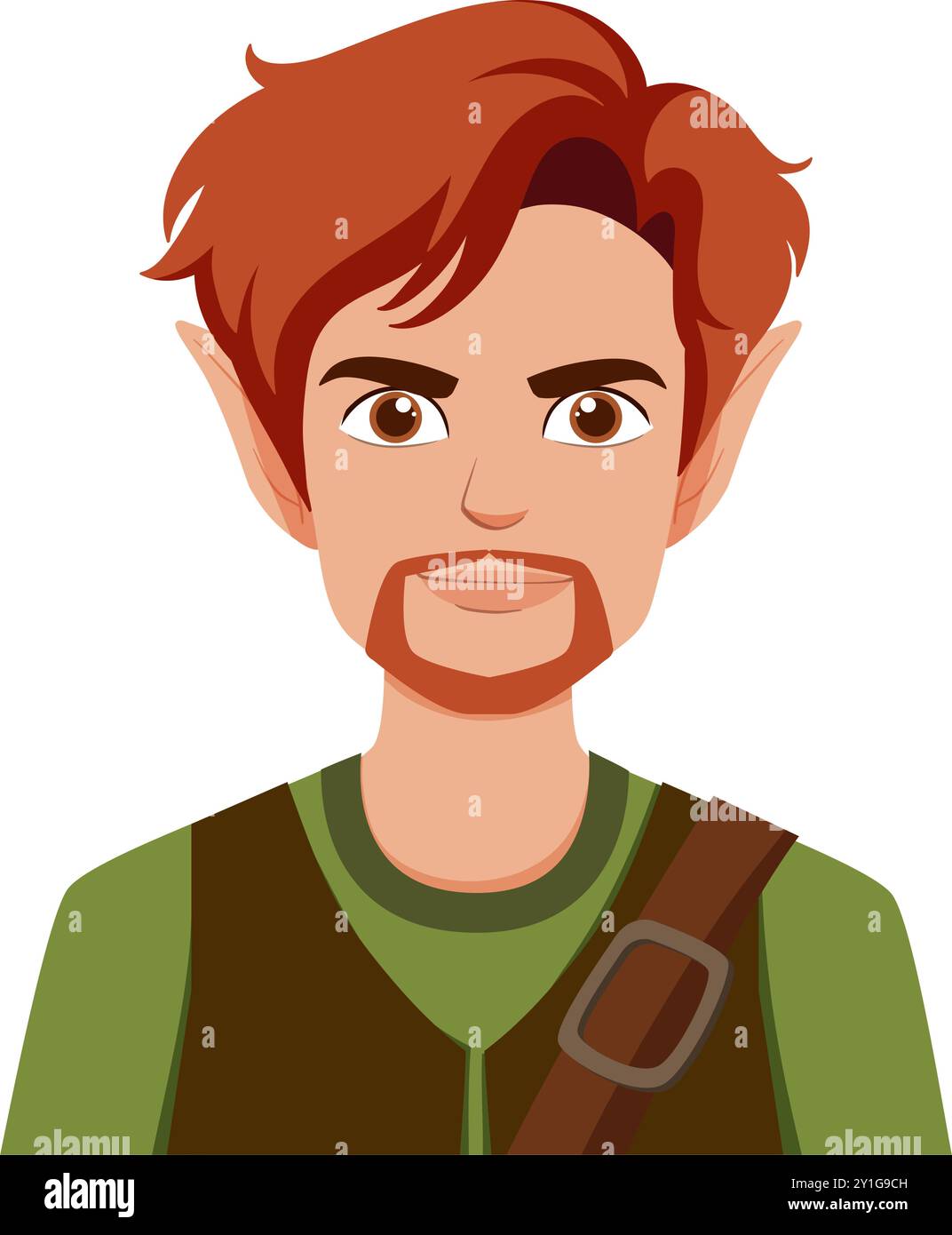 Illustration of a red-haired elf character Stock Vector Image & Art - Alamy