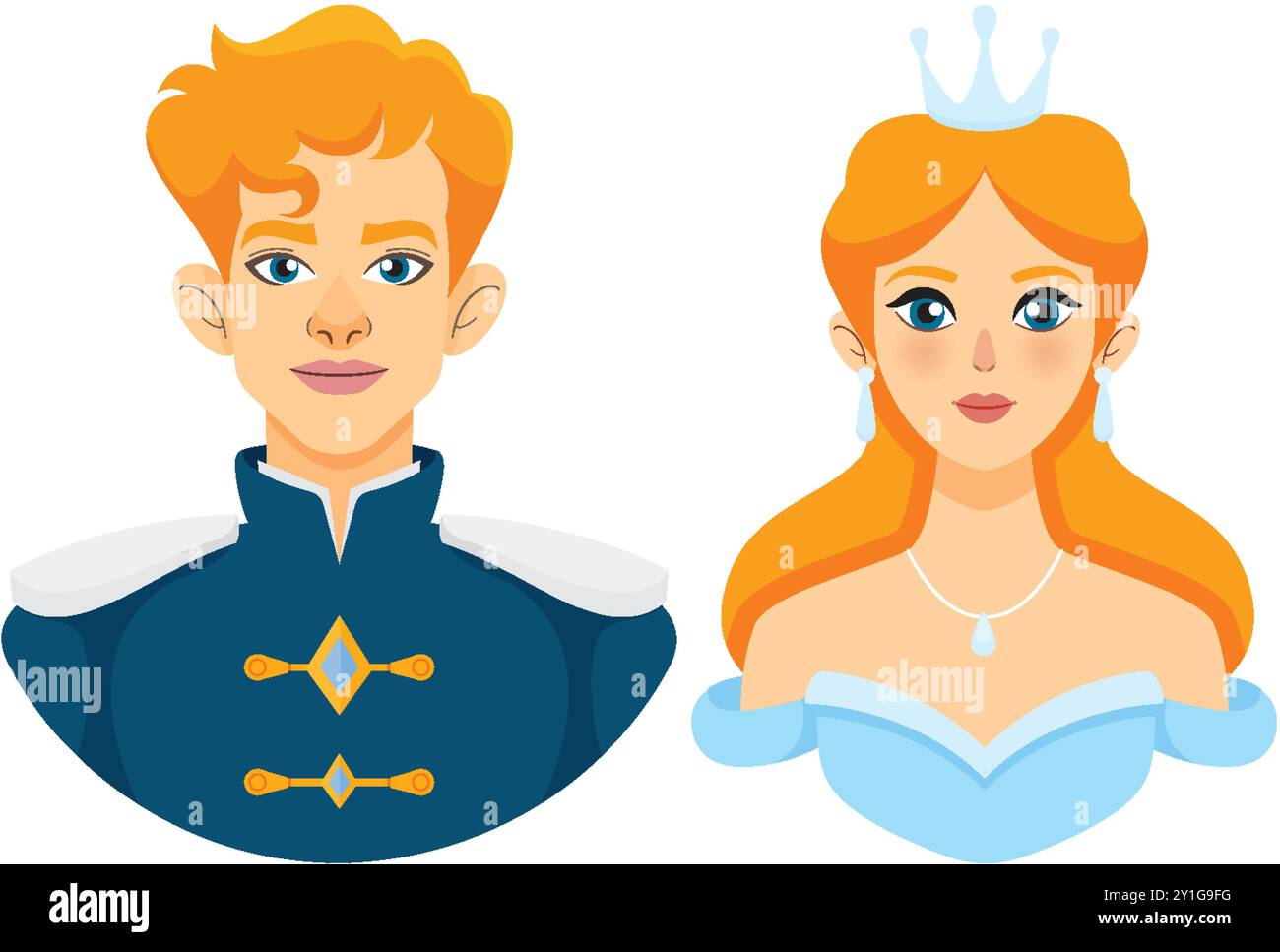 Prince and princess in royal attire Stock Vector Image & Art - Alamy
