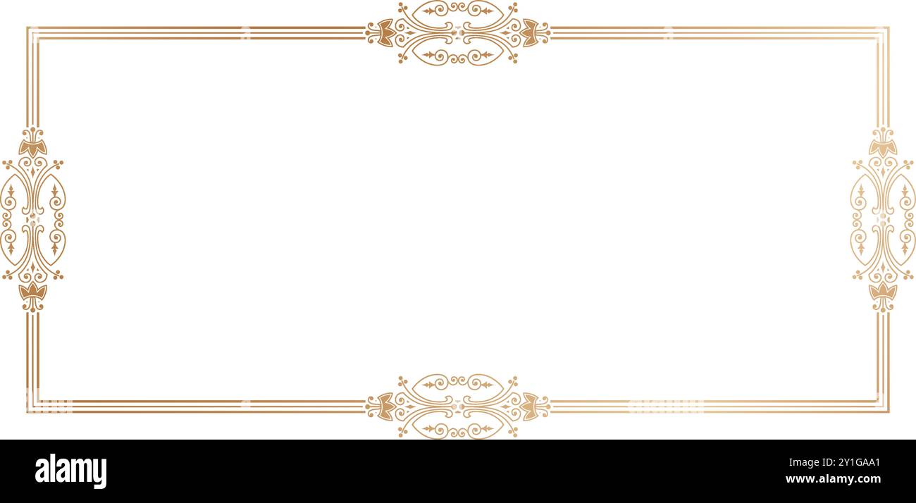 antique golden frame ornamental designs isolated on white backgrounds ...
