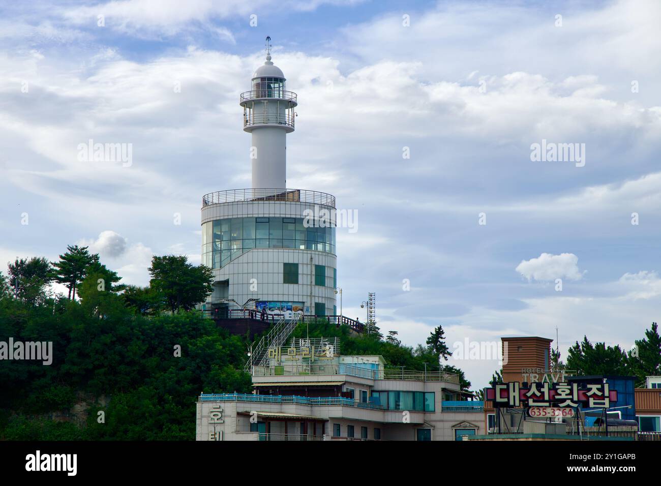 Sokcho City, South Korea - July 28th, 2024: Sokcho Lighthouse stands ...