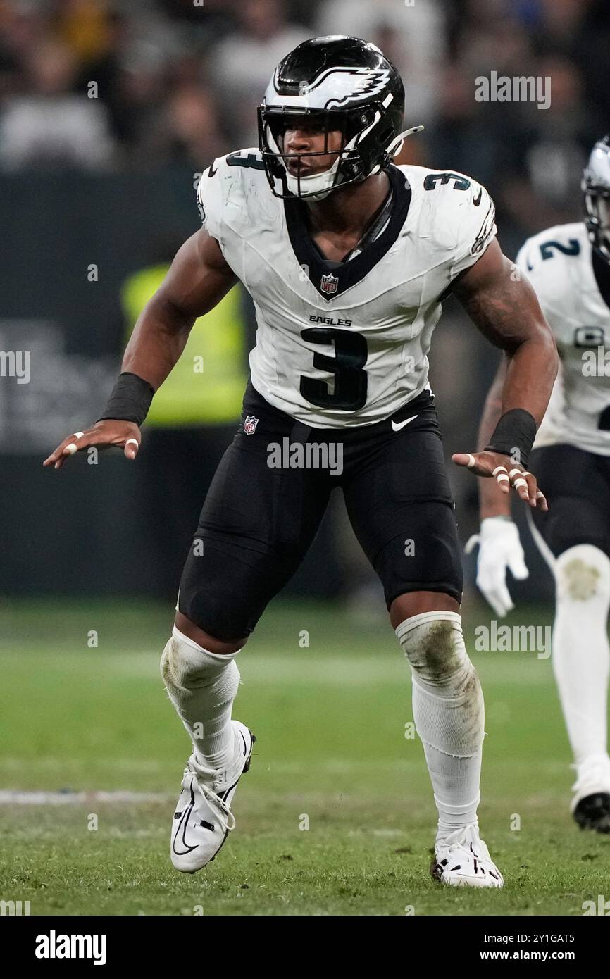Philadelphia Eagles linebacker Nolan Smith Jr. (3) plays against the ...