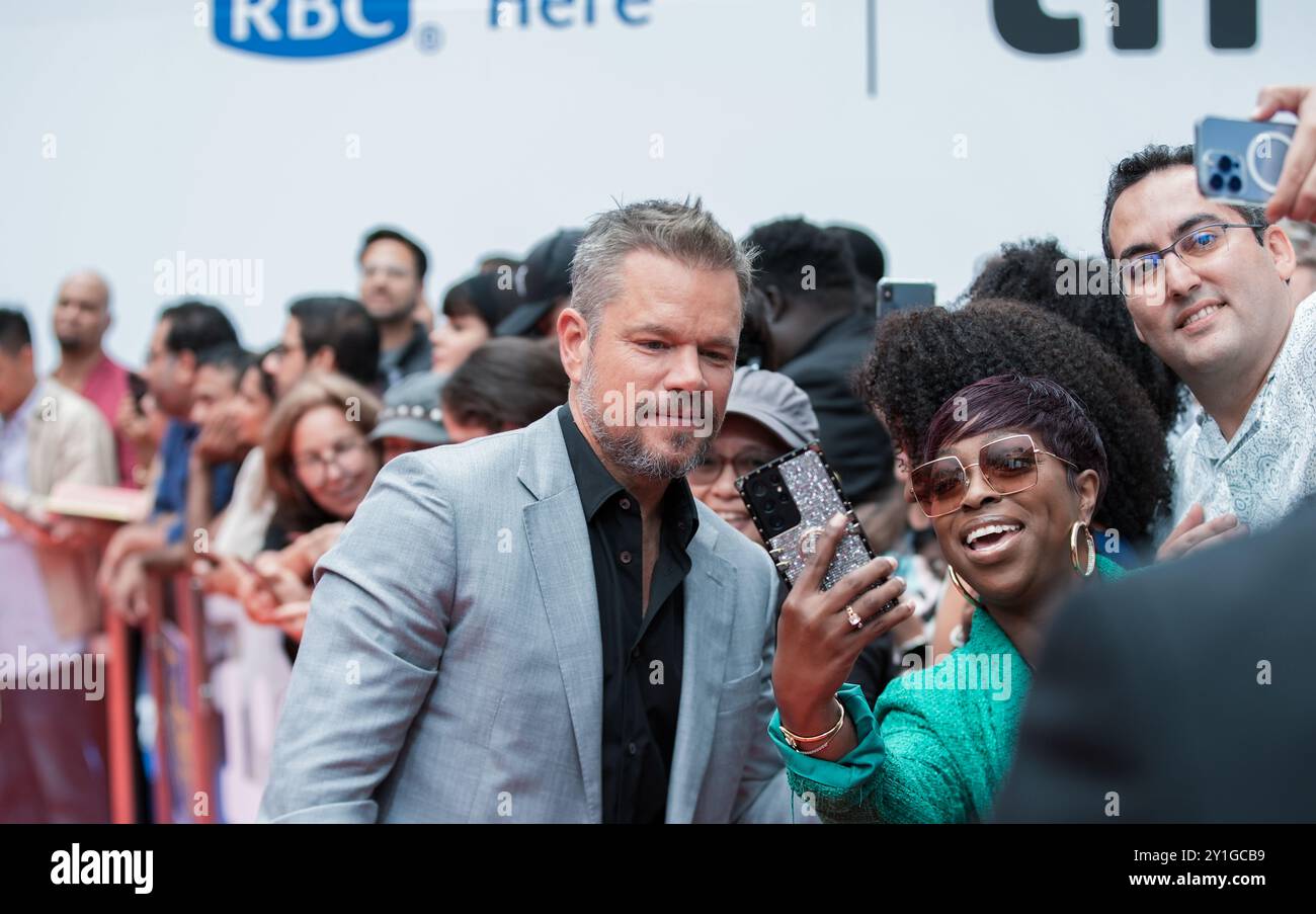 Matt Damon Walks the red carpet at the Toronto International Film ...