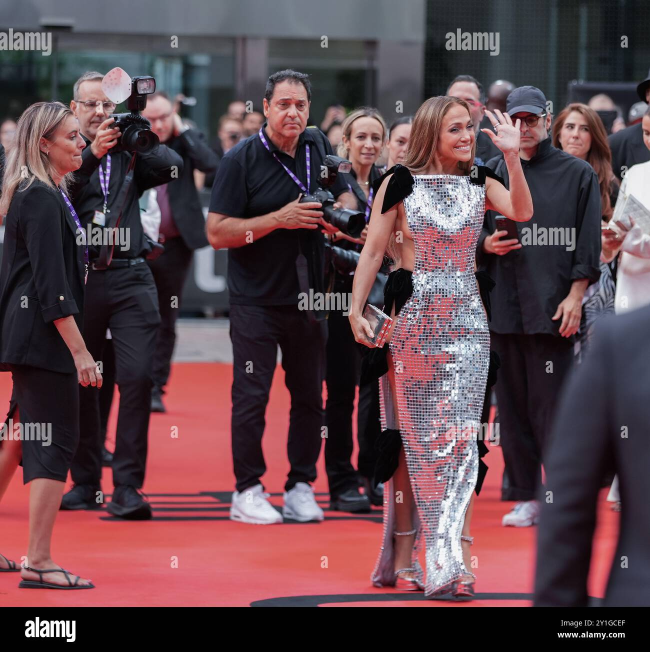 Jennifer Lopez walks the red carpet at the Toronto International Film ...