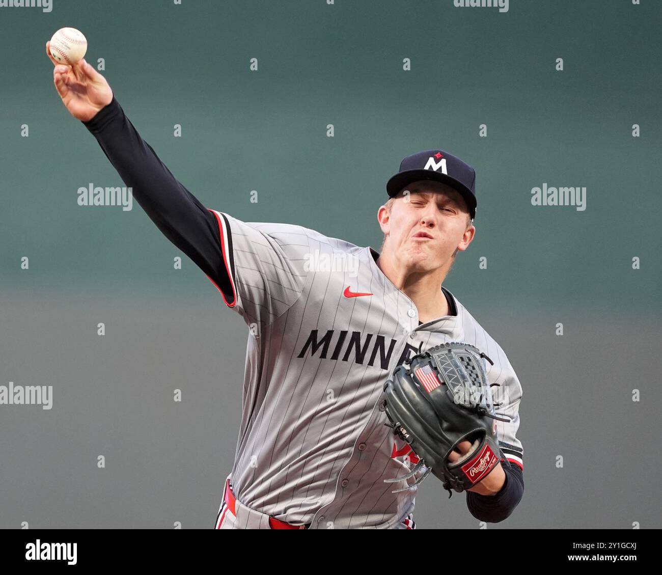 SEP 6, 2024: Minnesota Twins pitcher Zebby Matthews (52) delivers a ...
