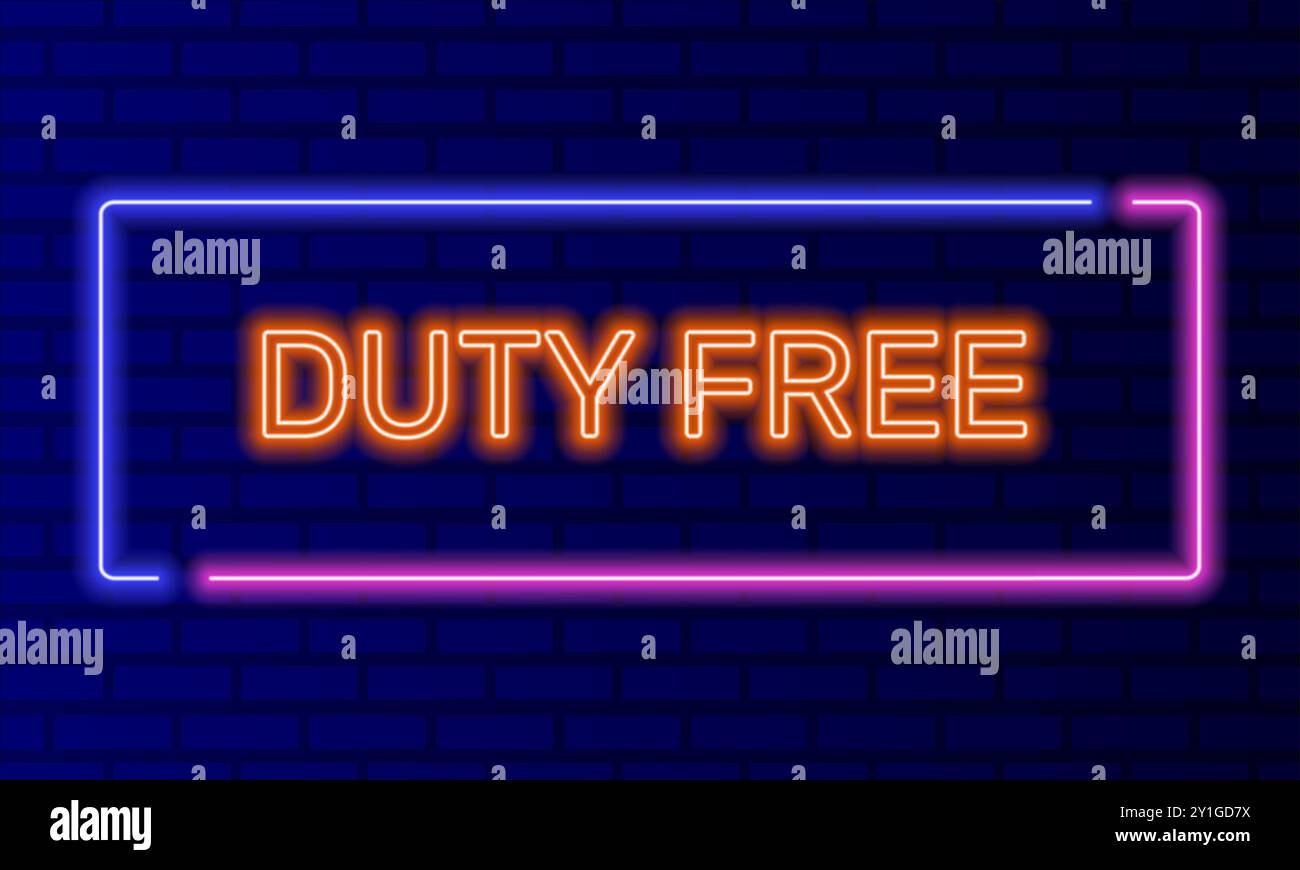 Duty free on light Stock Vector Images - Alamy