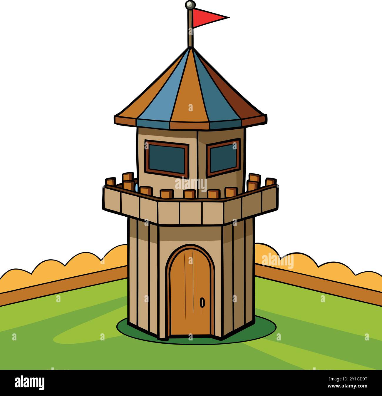 An old looking tower Stock Vector Images - Alamy