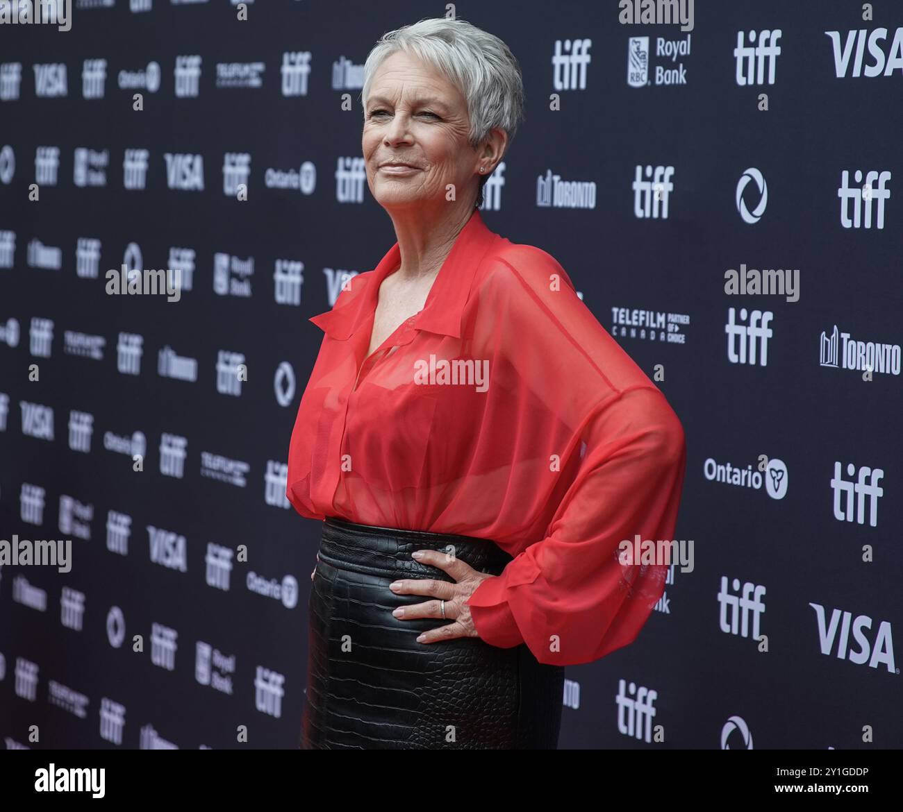 Jamie Lee Curtis works the red carpet at the Toronto International Film ...