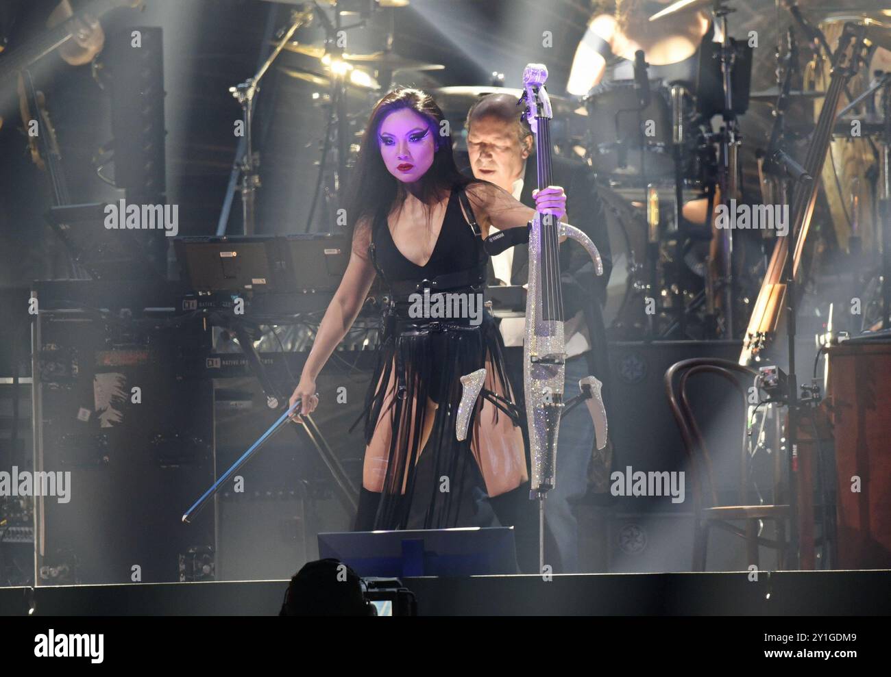 Ga. 06th Sep, 2024. Tina Guo, Hans Zimmer on stage for Hans Zimmer Live ...