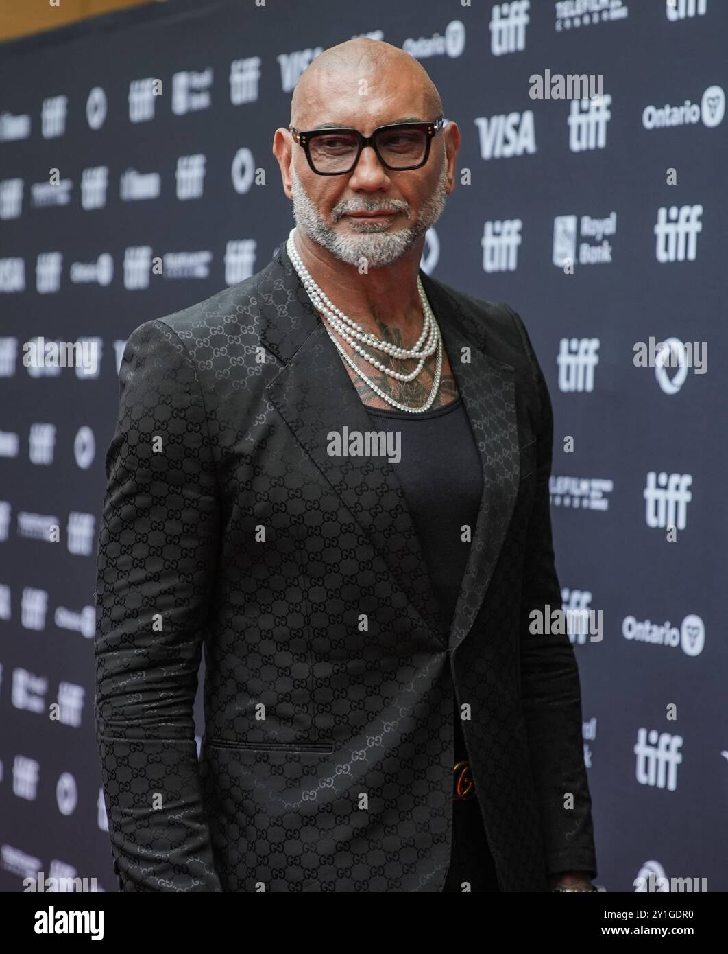 Dave Bautista walks the red carpet at the Toronto International Film ...