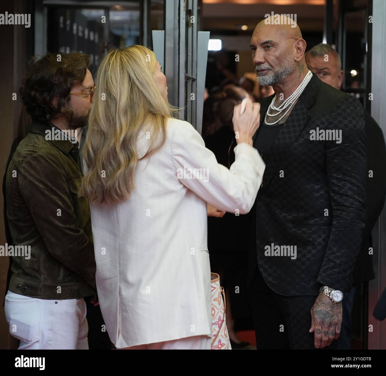 Dave Bautista walks the red carpet at the Toronto International Film ...