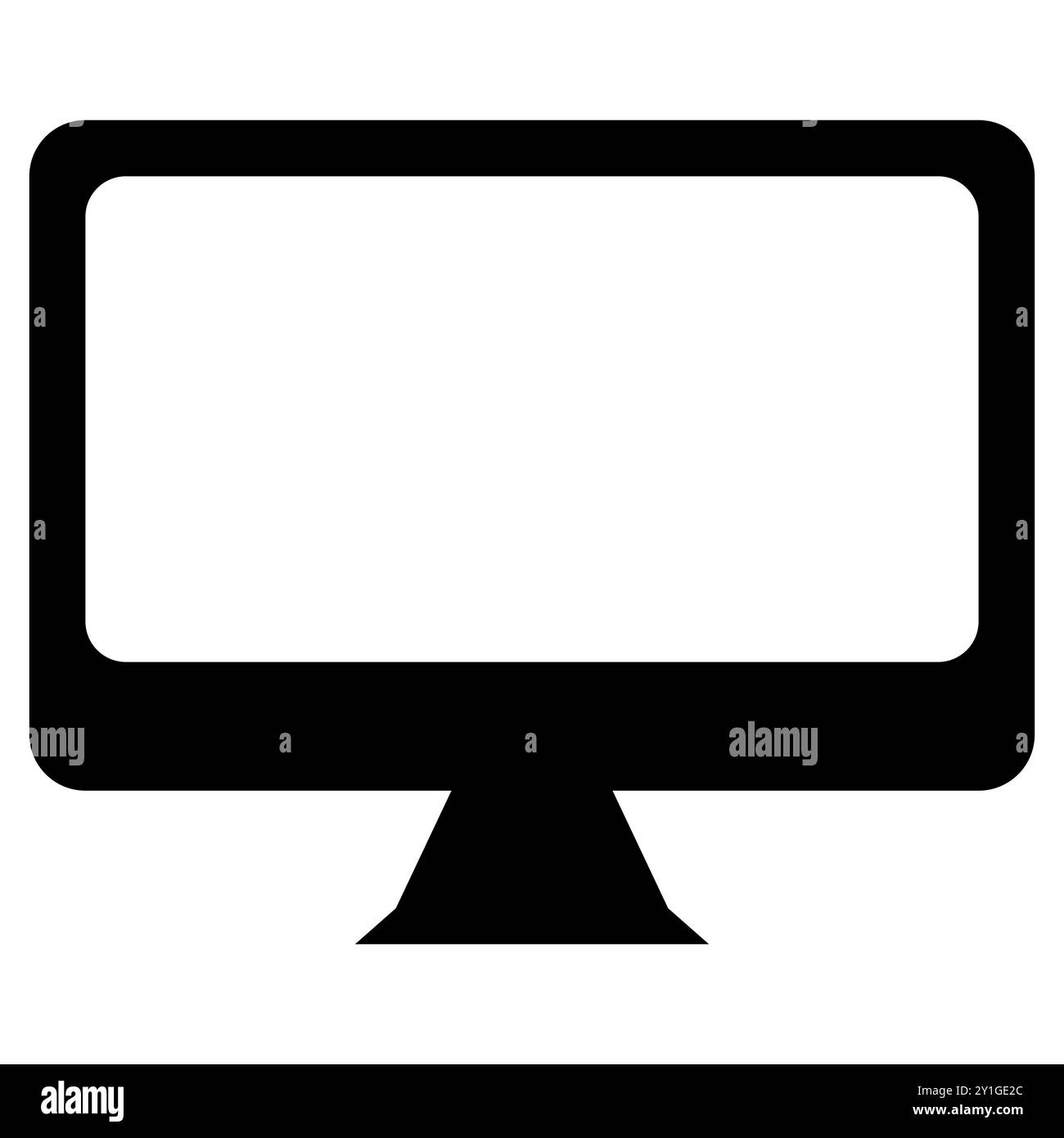 Computer Flat Screen Monitor On Isolated White Background Computer