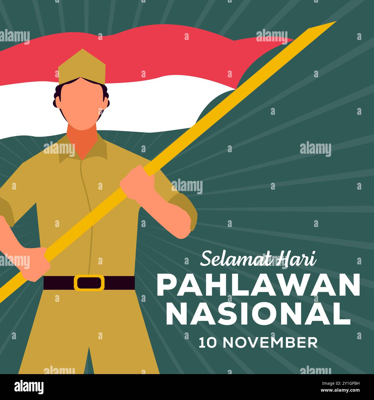 Flag indonesia in flat Stock Vector Images - Alamy