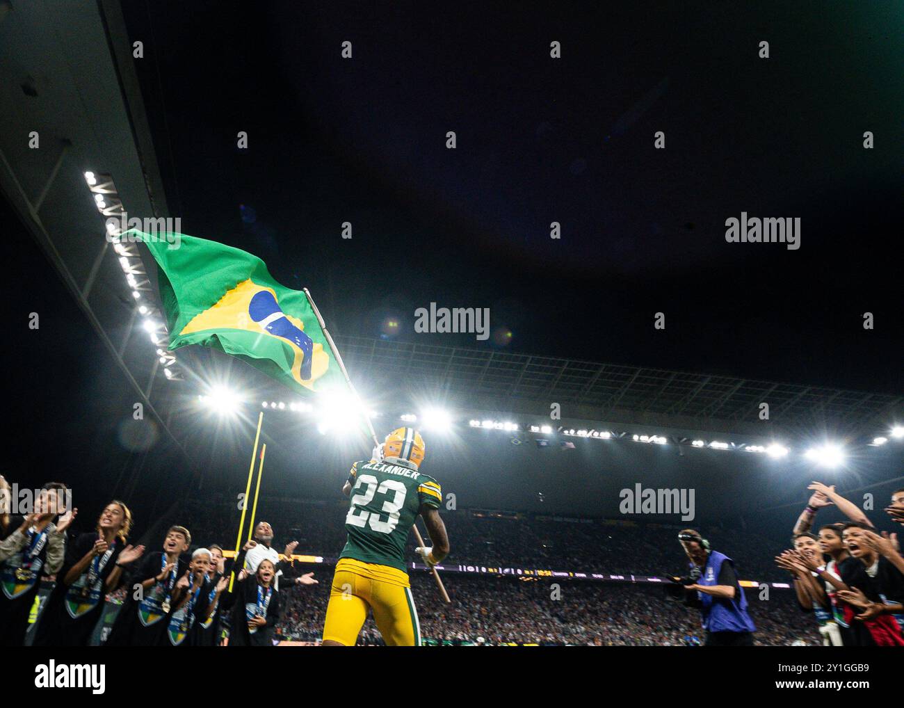 Sao Paulo, Brazil . 06th Sep, 2024. Neo Quimica Arena Jaire Alexander of the Green Bay Packers ...
