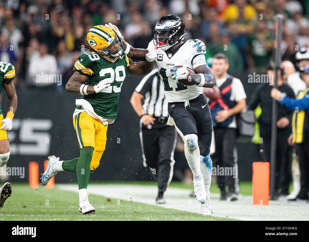 Sao Paulo, Brazil. 06th Sep, 2024. A.J. Brown of Philadelphia Eagles ...