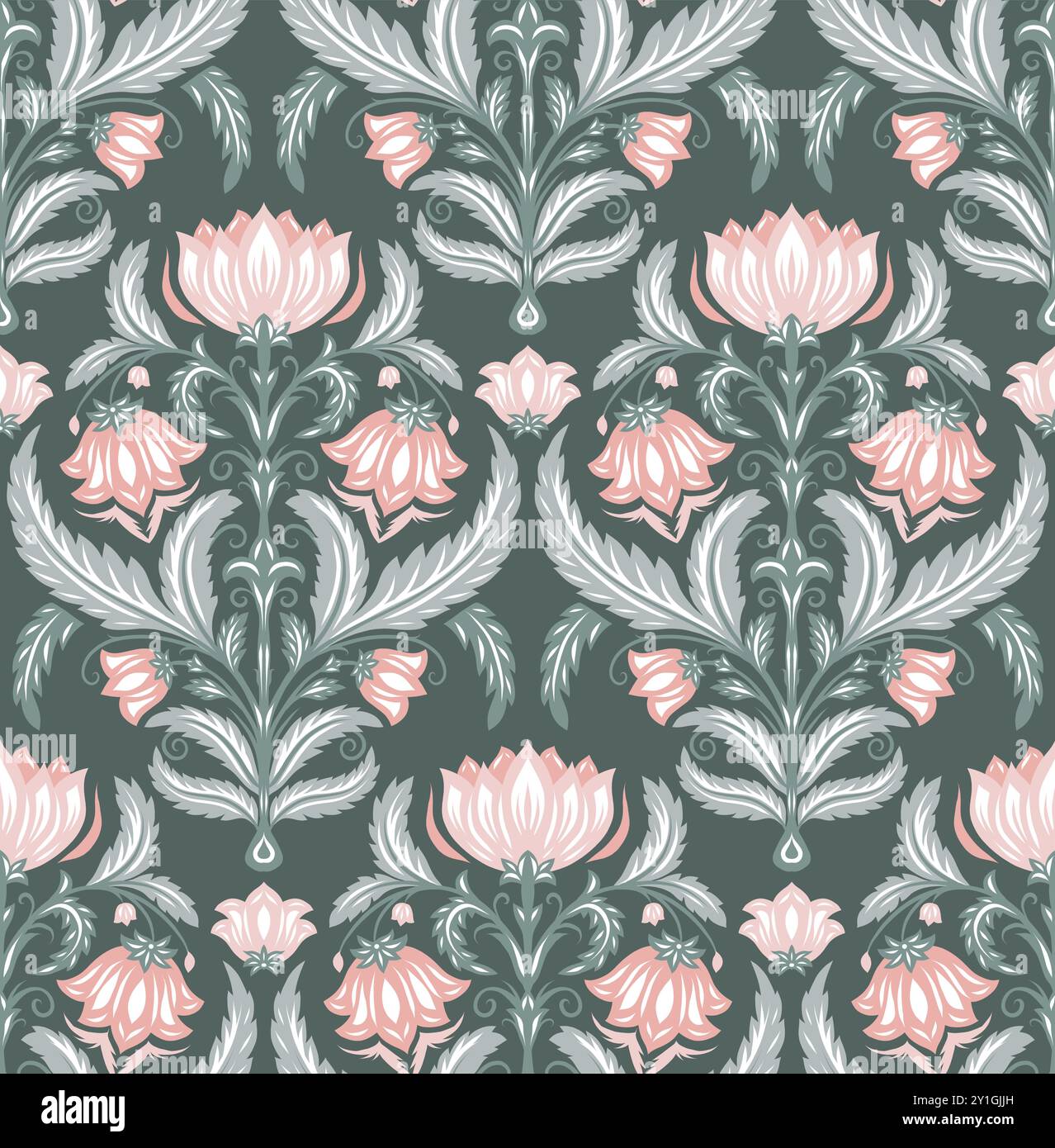Dark Pastel Floral Background