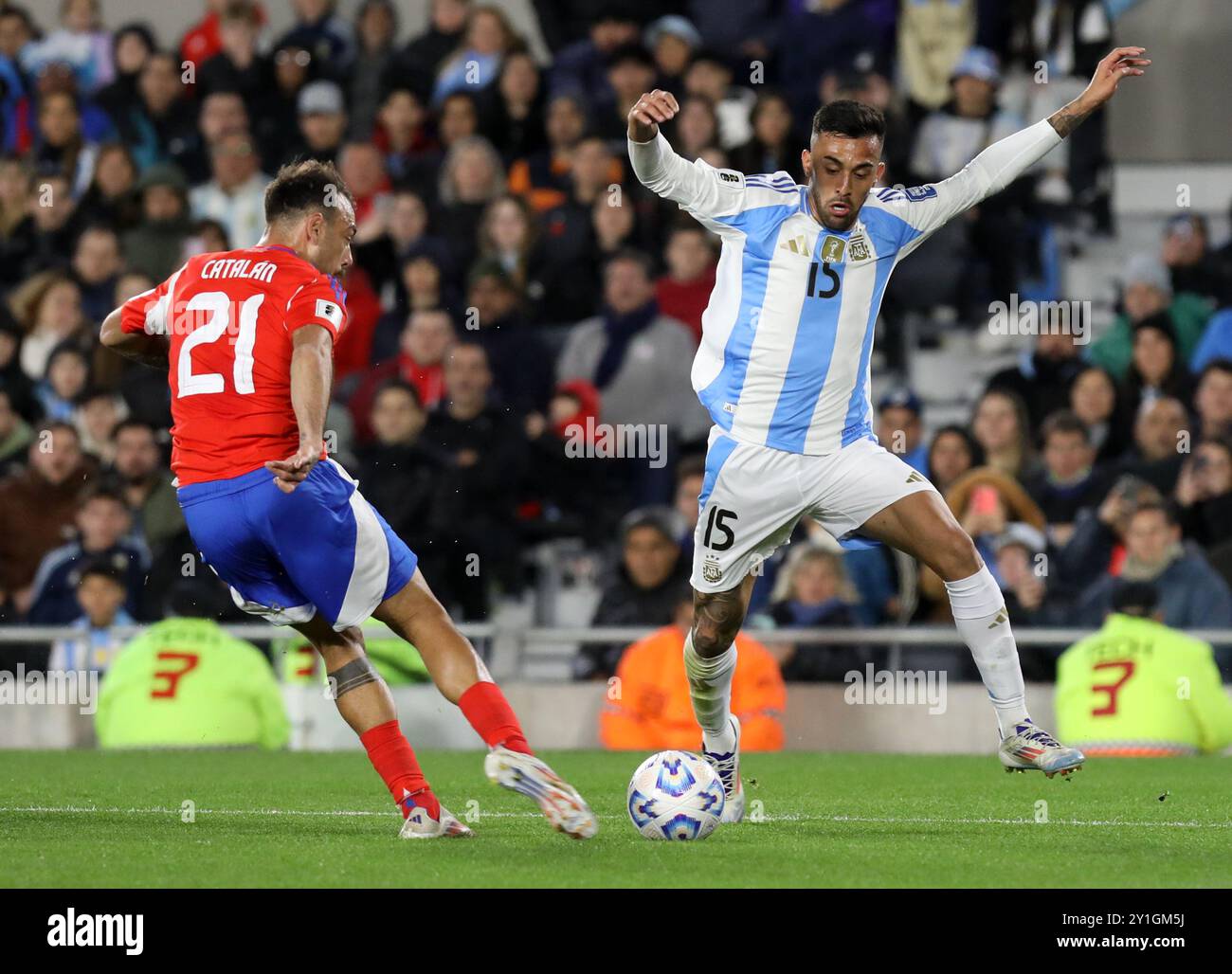 Buenos Aires, Argentina. 5th Sep, 2024. Nicolas Gonzalez (R) of ...