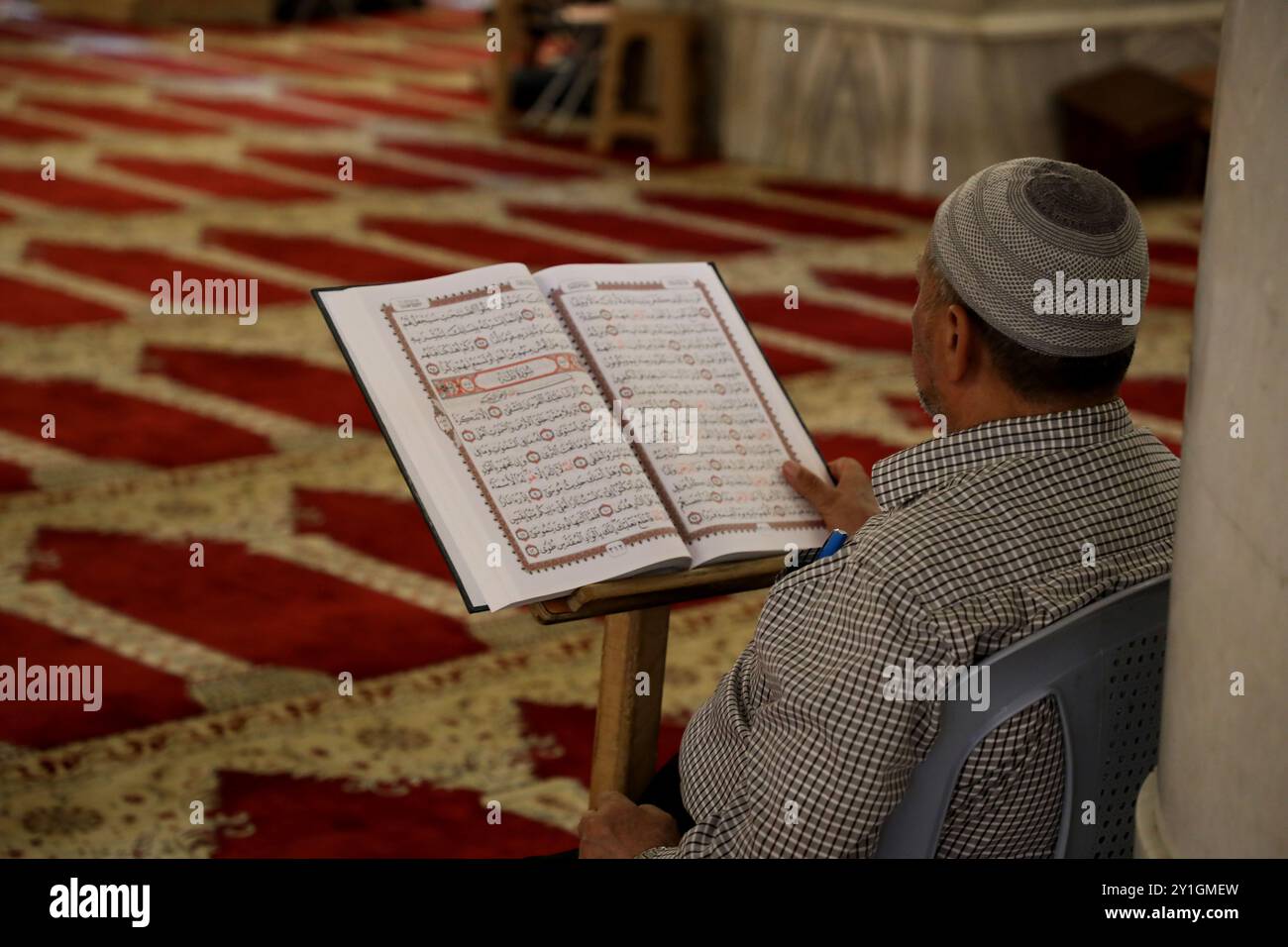 The Al-Aqsa Mosque and its compound in Jerusalem old city. The mosque ...