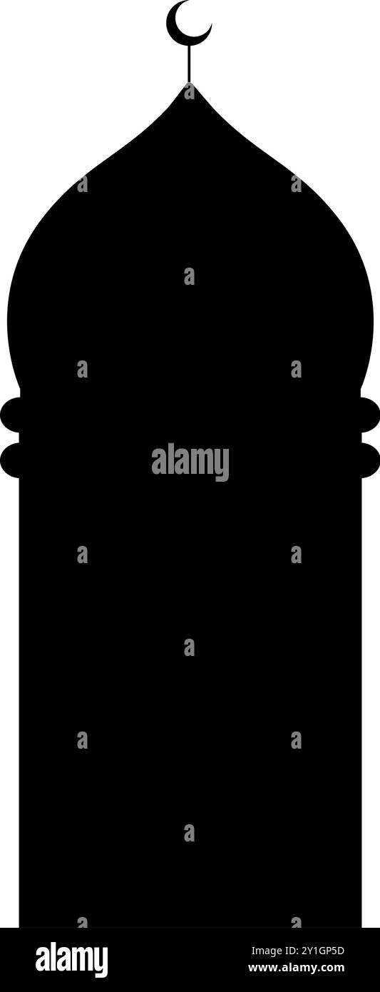 Arabic architecture mosque black silhouette. Mosque roof, Islamic ...