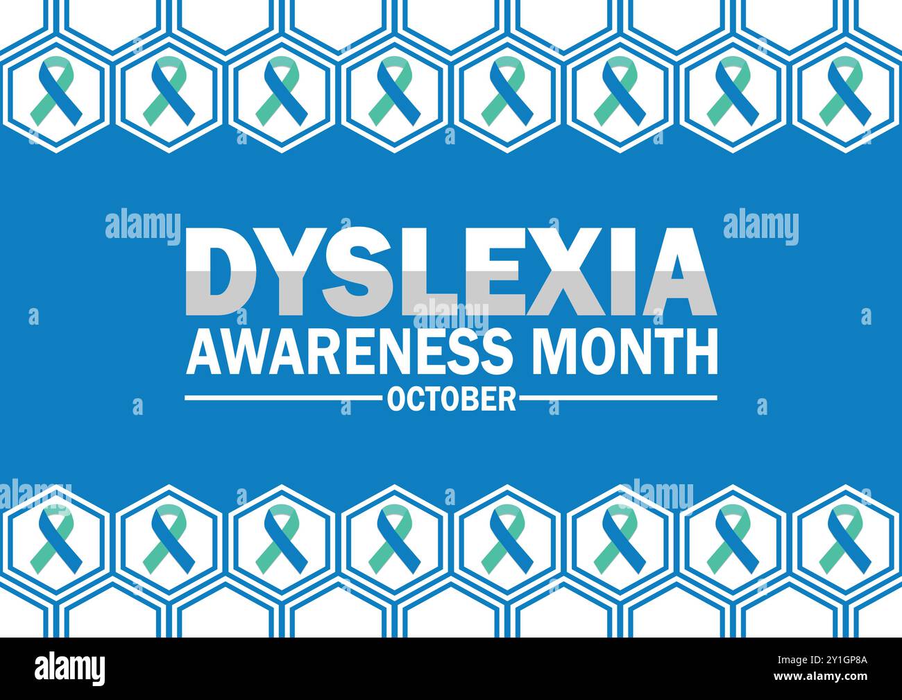 Dyslexia Awareness Month October wallpaper with shapes and typography ...