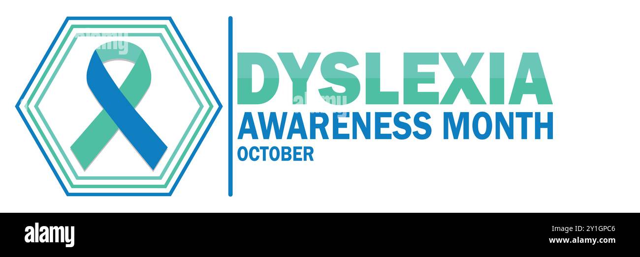 Dyslexia Awareness Month. October. Suitable for greeting card, poster ...