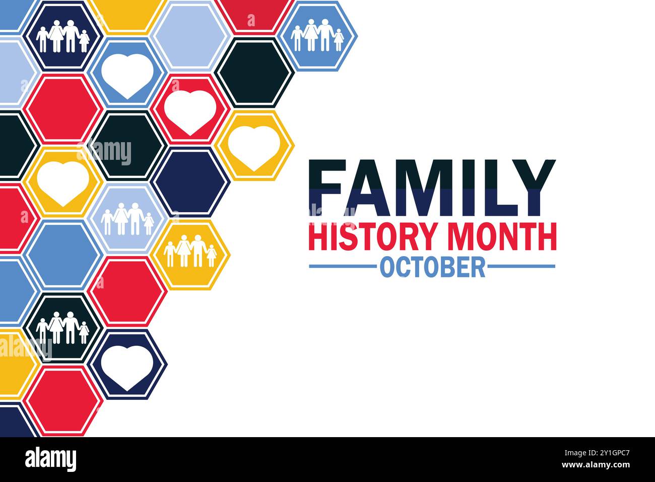 Family History Month October wallpaper with shapes and typography ...