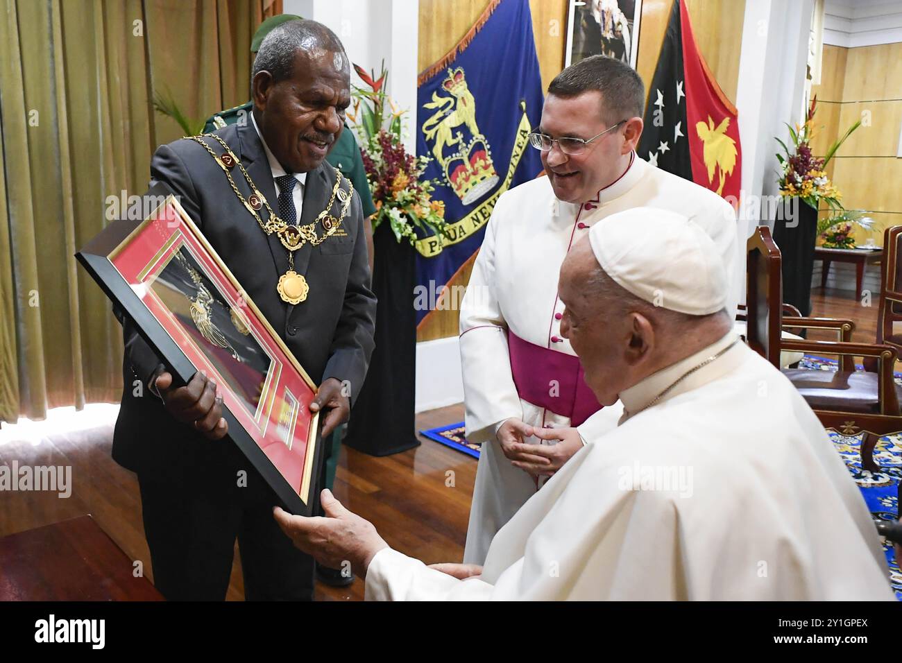 **NO LIBRI** Papua New Guinea, Port Moresby, 2024/9/7 .Pope Francis ...