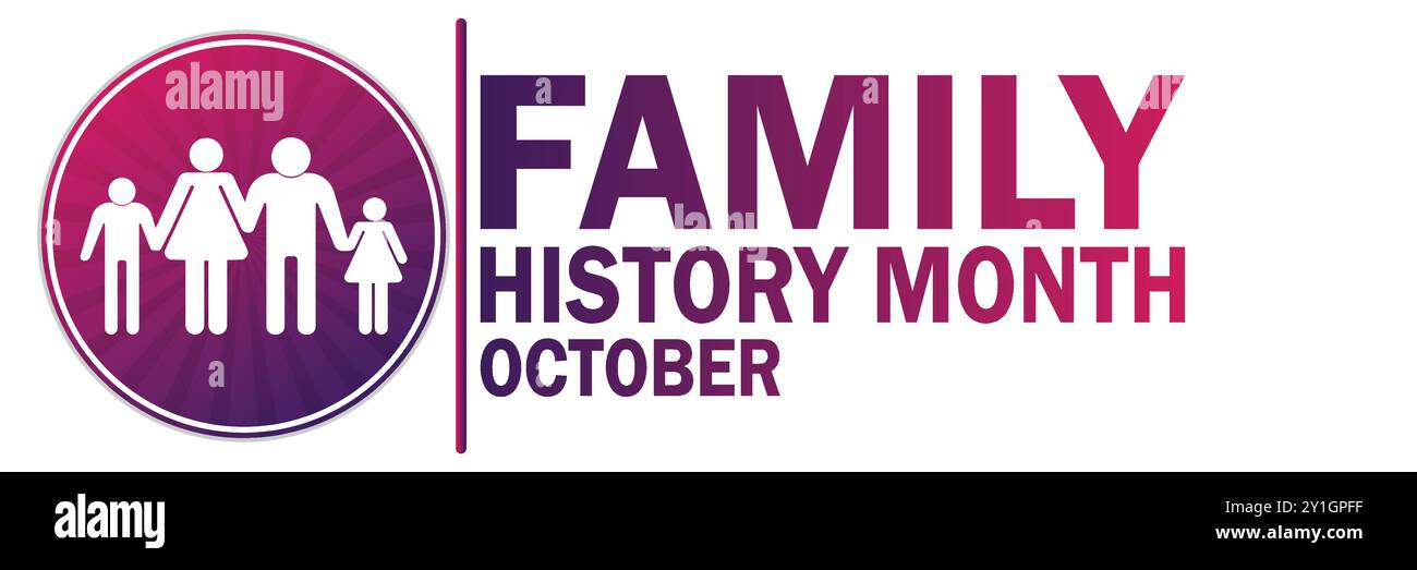 Family History Month. October. Suitable for greeting card, poster and ...