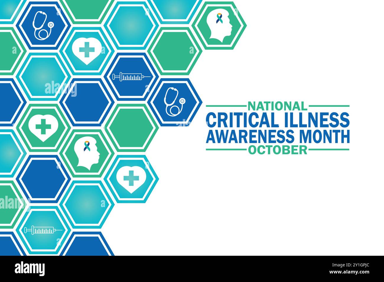 National Critical Illness Awareness Month October wallpaper with shapes ...