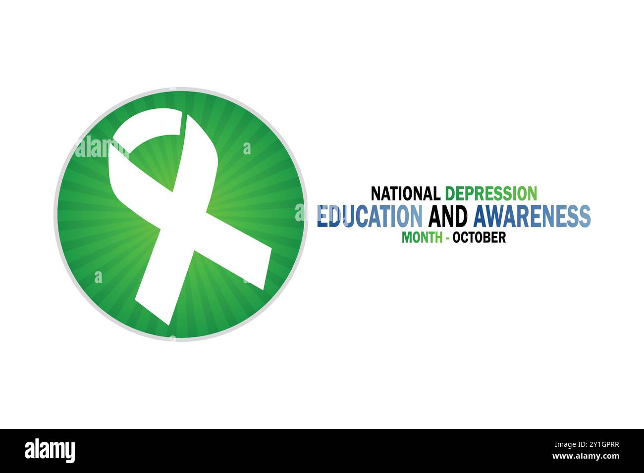 National Depression Education And Awareness Month October. Holiday ...