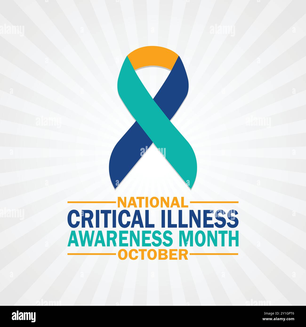 National Critical Illness Awareness Month October Vector illustration ...