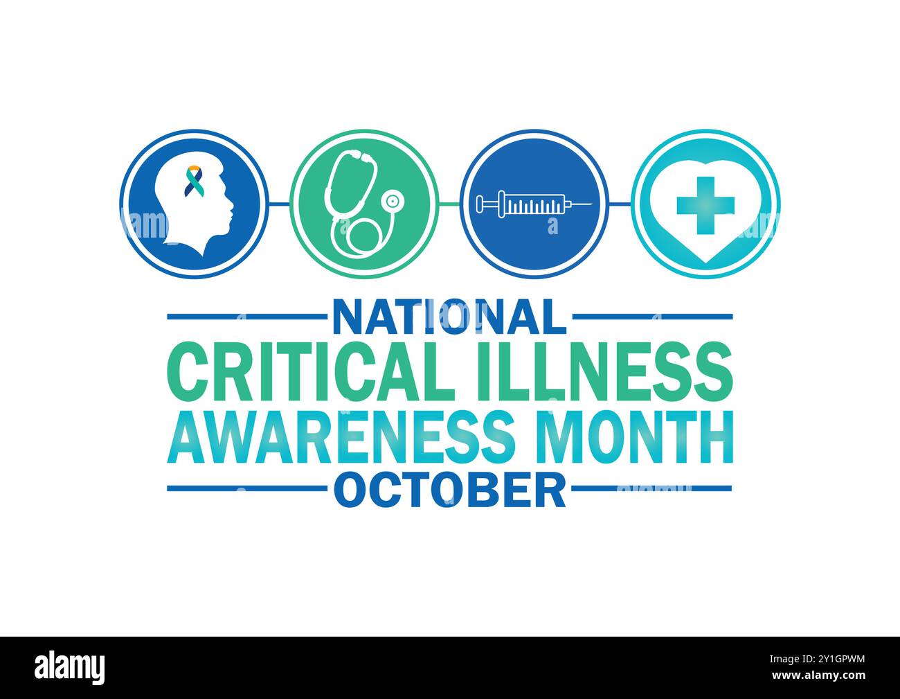 National Critical Illness Awareness Month. October. Holiday concept ...