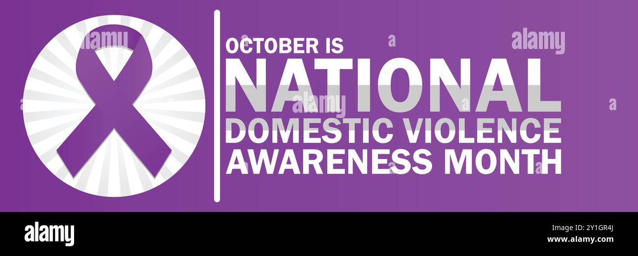 October Is National Domestic Violence Awareness Month. Suitable for greeting card, poster and ...