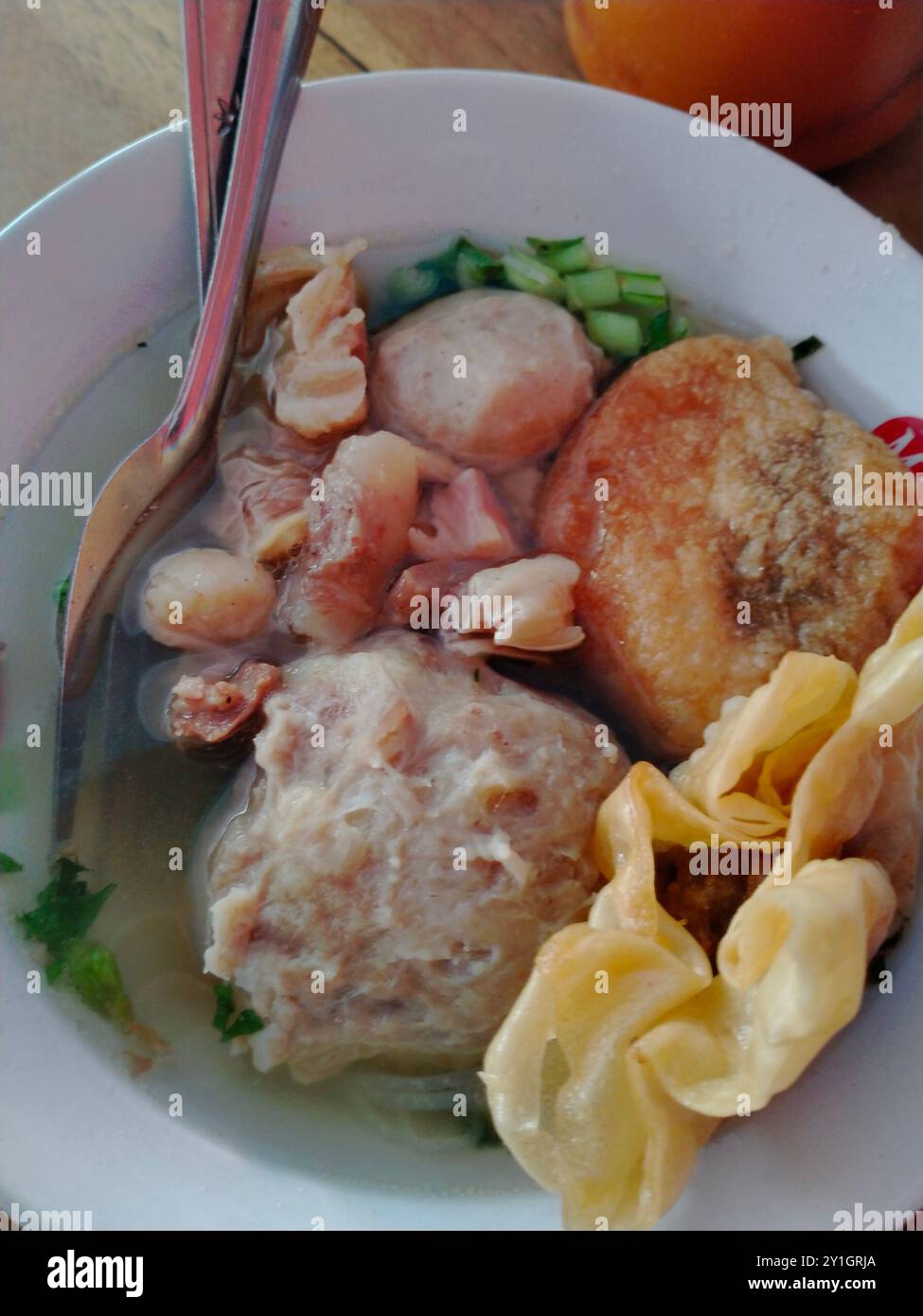 view of typical East Java meatballs Stock Photo - Alamy