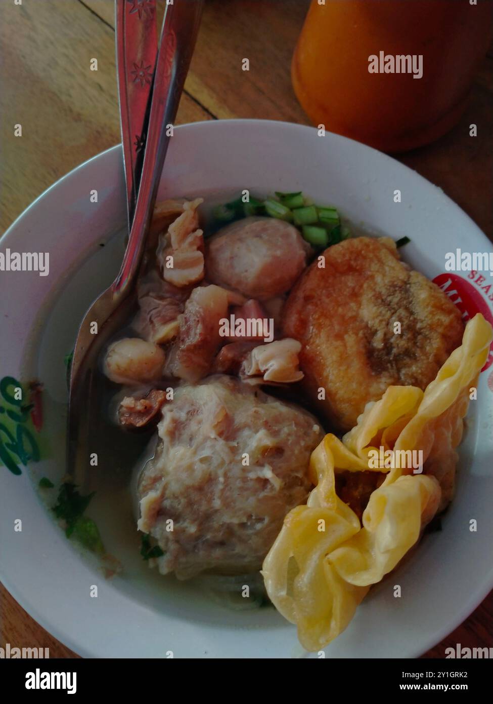 view of typical East Java meatballs Stock Photo - Alamy