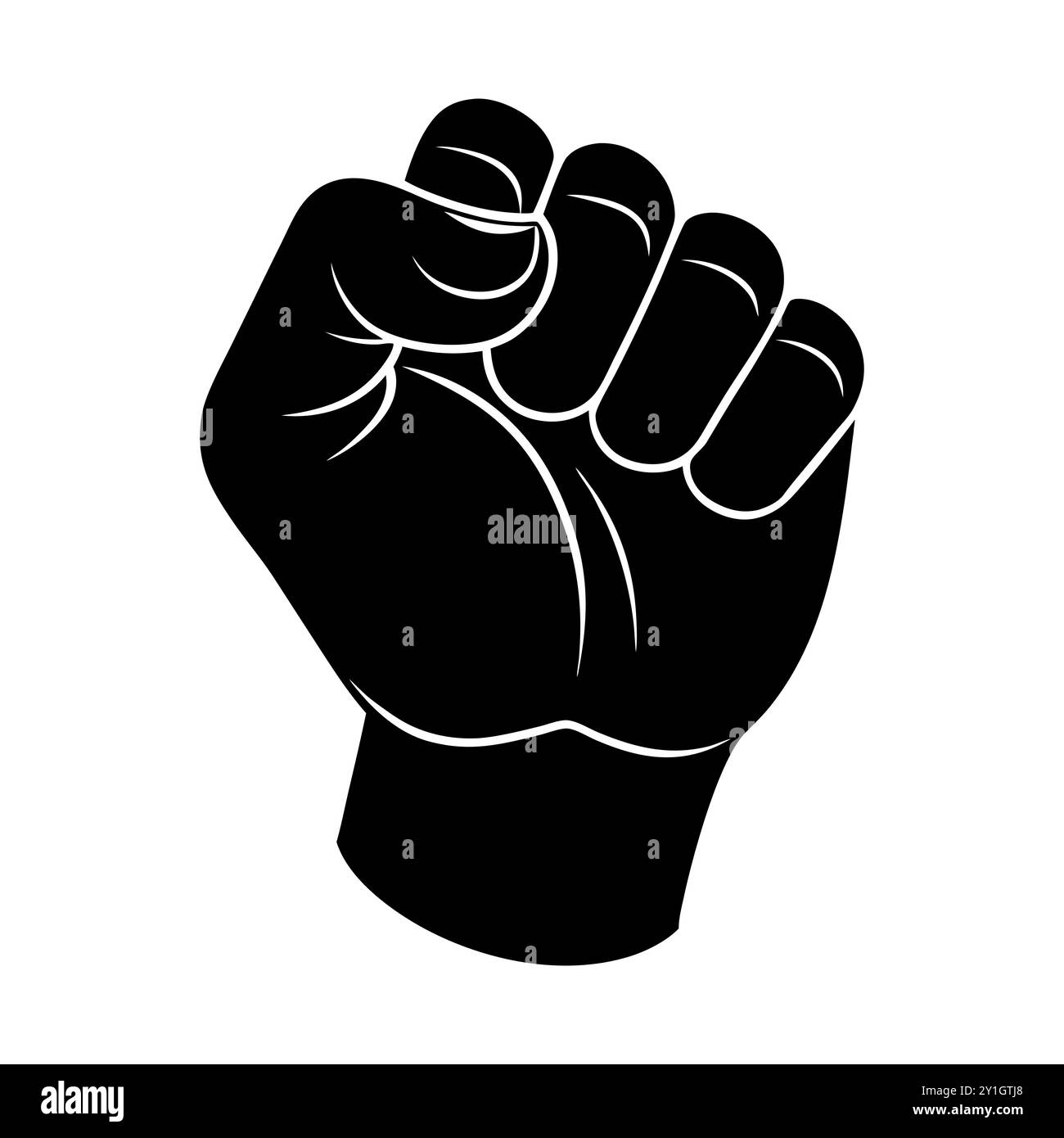 Protest fist. People protesting for human rights, equality anti ...