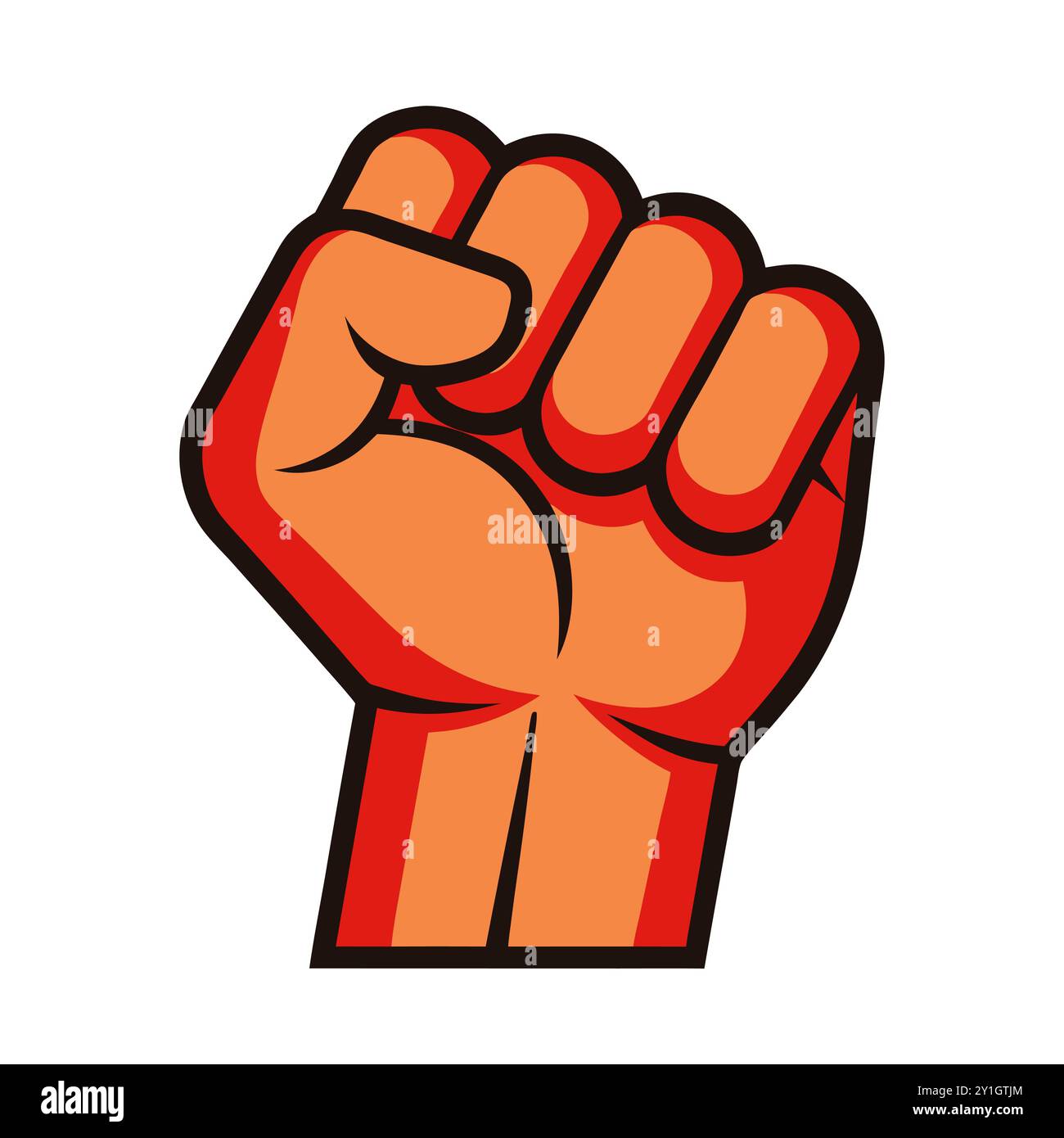 Protest fist. People protesting for human rights, equality anti ...