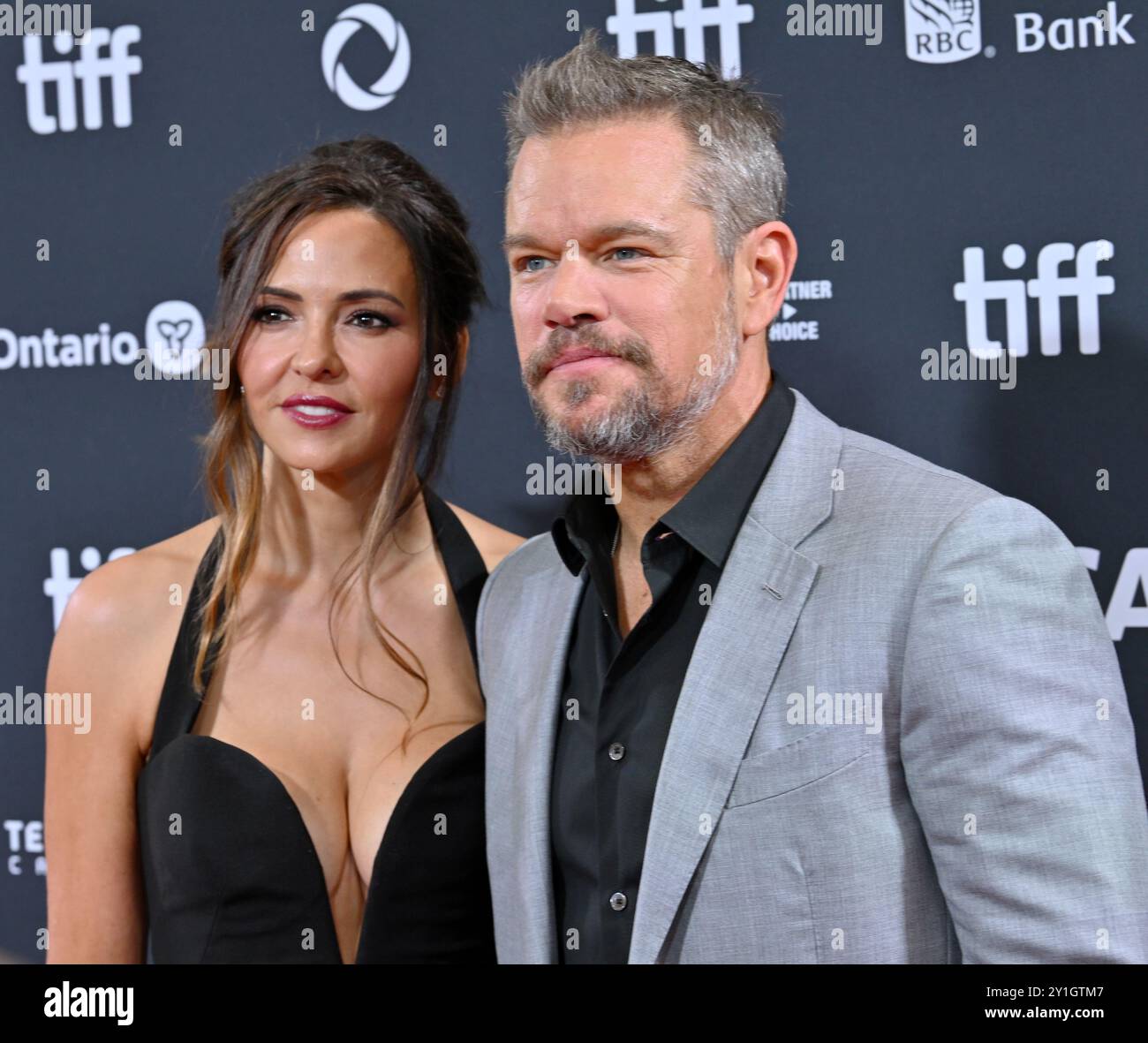 Toronto, Canada. 06th Sep, 2024. Matt Damon (R) and his wife Luciana ...