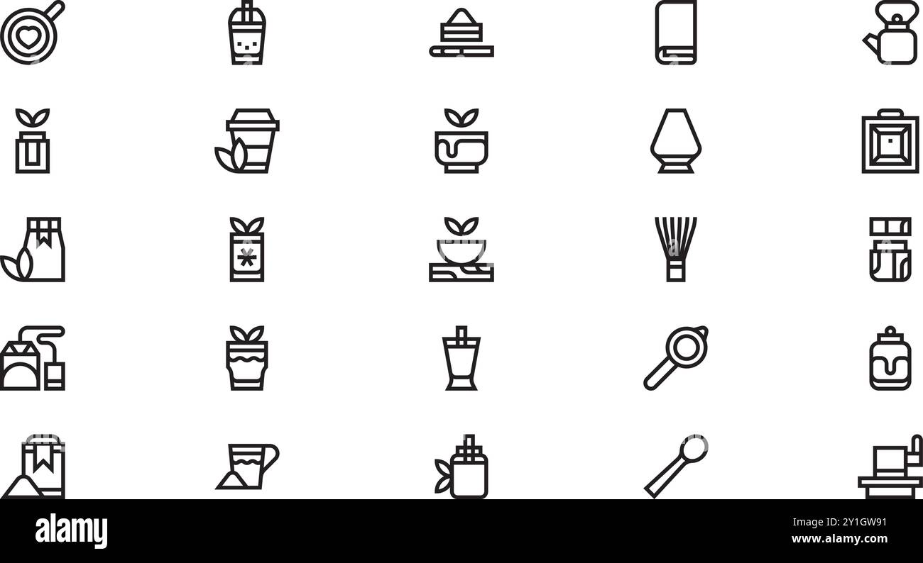 Tea ceremony matcha latte Black and White Stock Photos & Images - Alamy