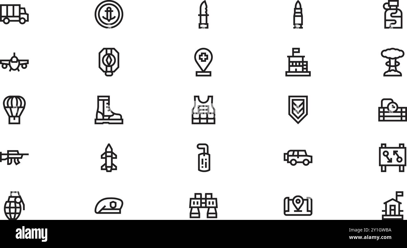 Armed forces icons High-Quality Vector Icons Collection with Editable ...